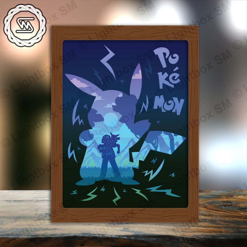 Pokemon 18 Paper Cut Light Box Template Files Shadow Box - Etsy