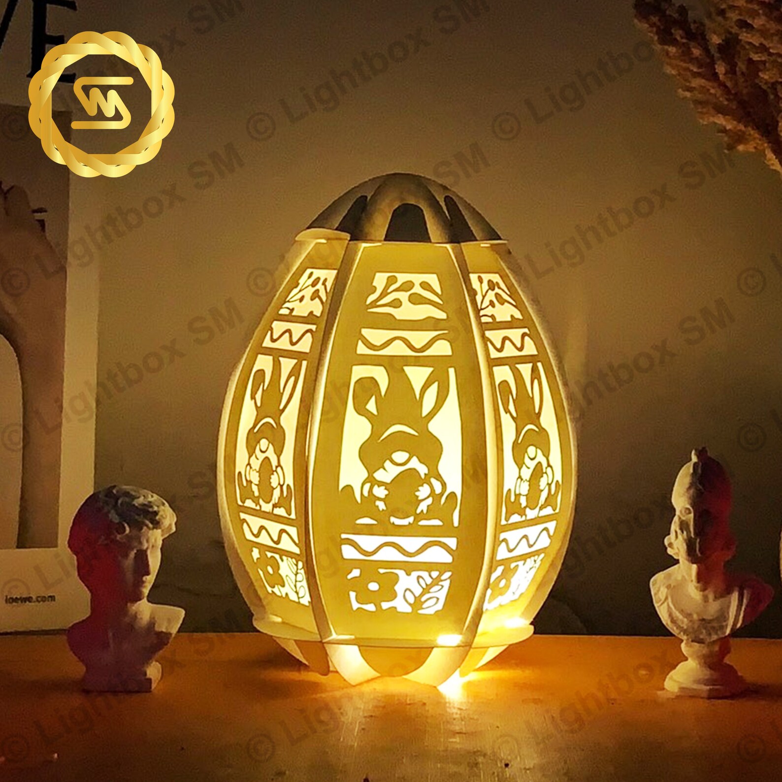 Combo 4 Get 1 Free Egg Lamp Ver 2 - Paper Cut Lamp Easter - Paper ...