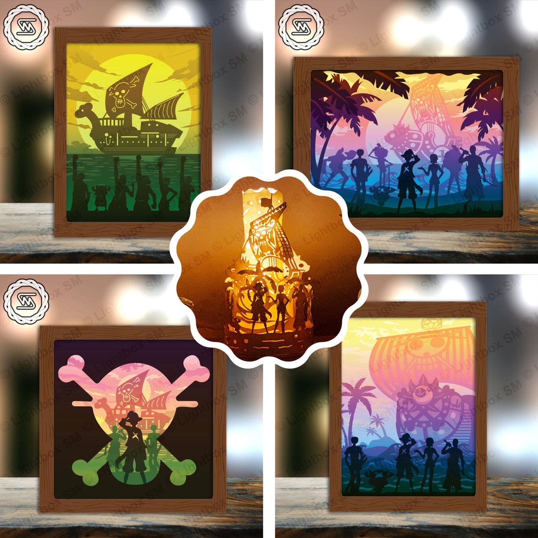 Combo 4 Get 1 Free Lightbox One Piece Ver 1 Paper Cut Light - Etsy