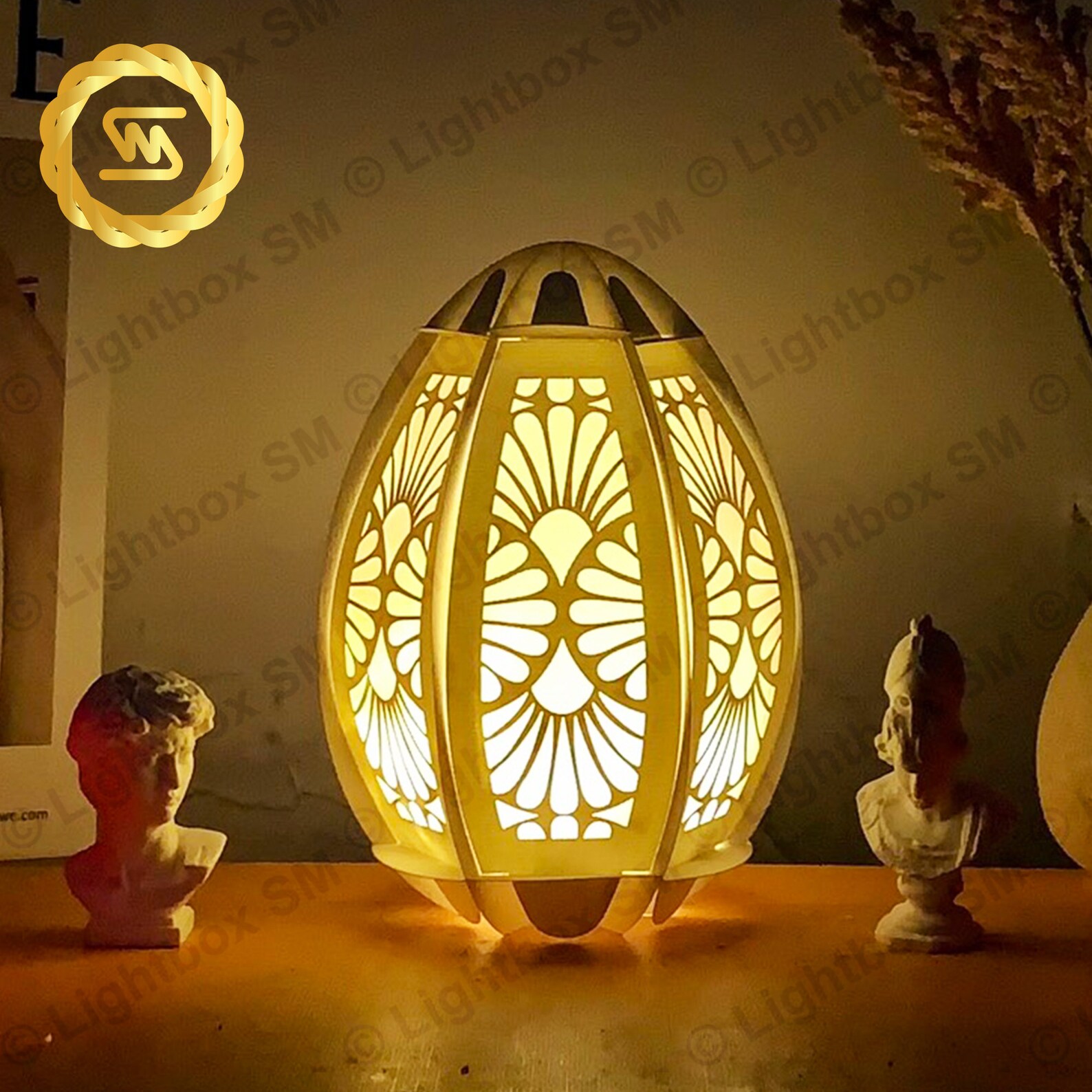 Combo 4 Get 1 Free Egg Lamp Ver 2 Paper Cut Lamp Easter - Etsy