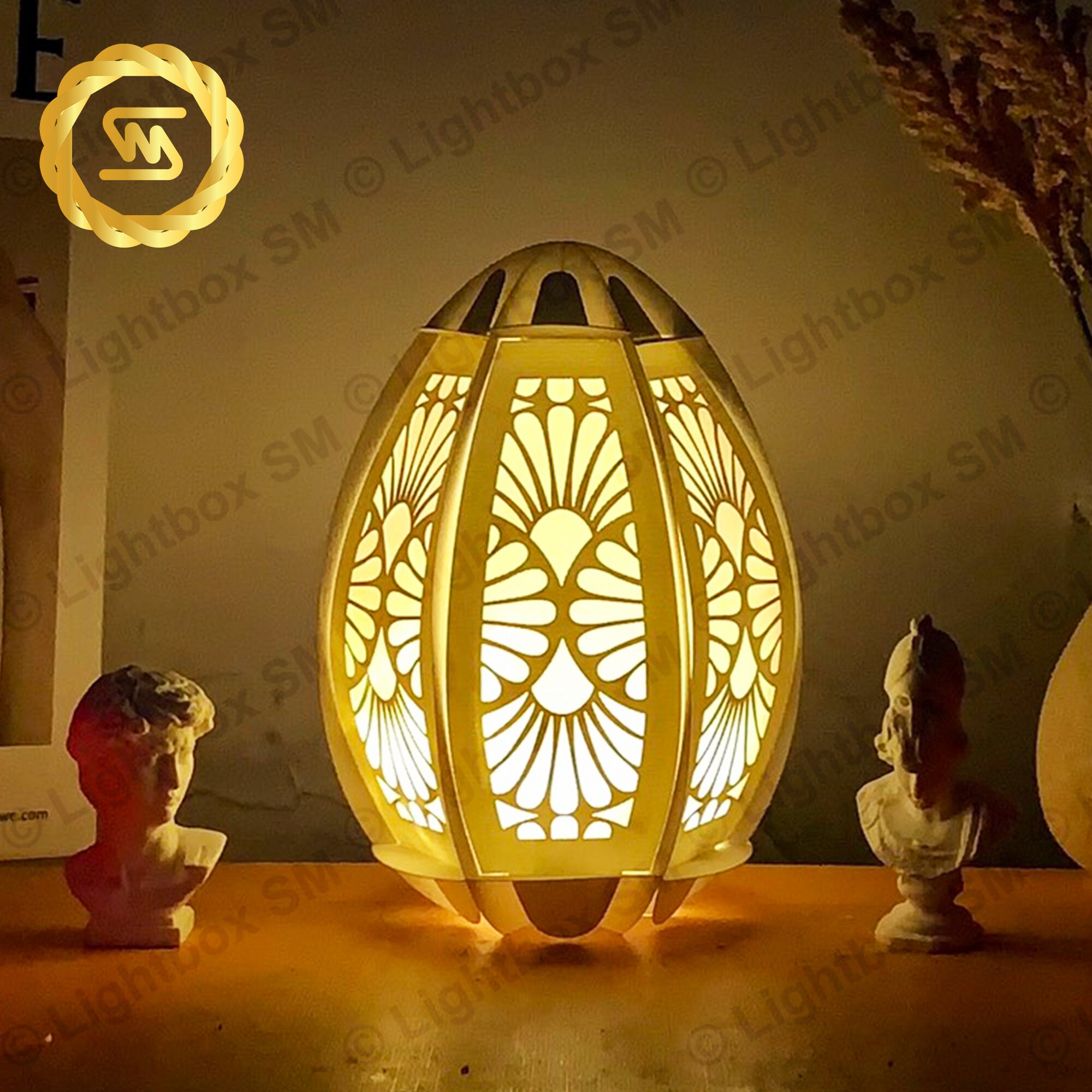 Combo 4 Get 1 Free Egg Lamp Ver 2 - Paper Cut Lamp Easter - Paper ...