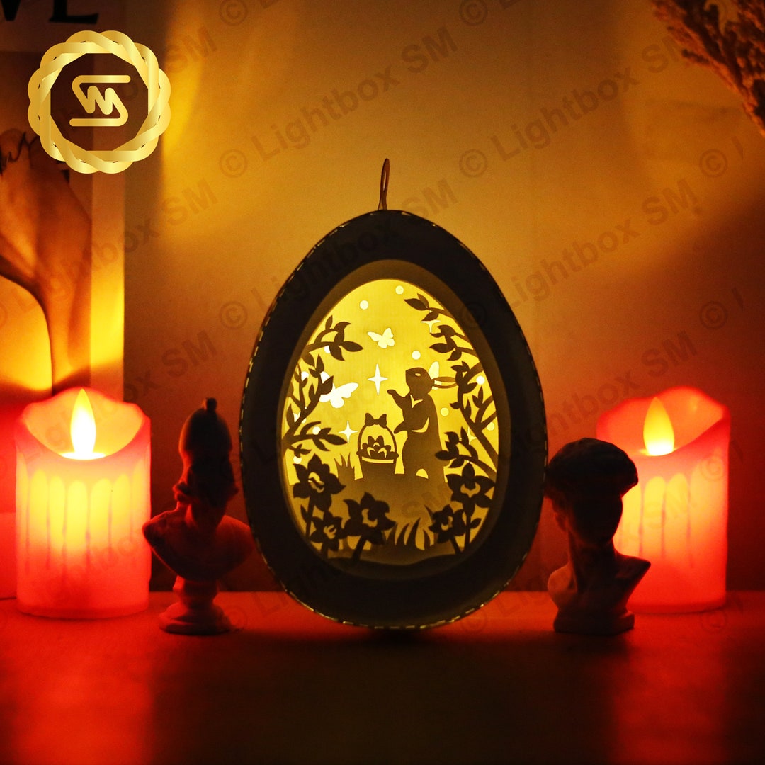 Easter Egg 1 - Paper Cut Lamp Easter - Paper Cutting Template - Easter ...