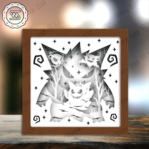 Pokemon 4 - Paper Cut Light Box Template Files, Shadow Box, 3D Papercut ...
