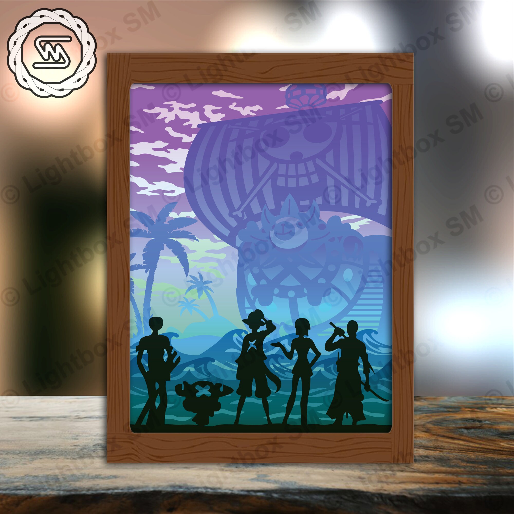 One Piece 2 Paper Cut Light Box Template Files Shadow Box - Etsy