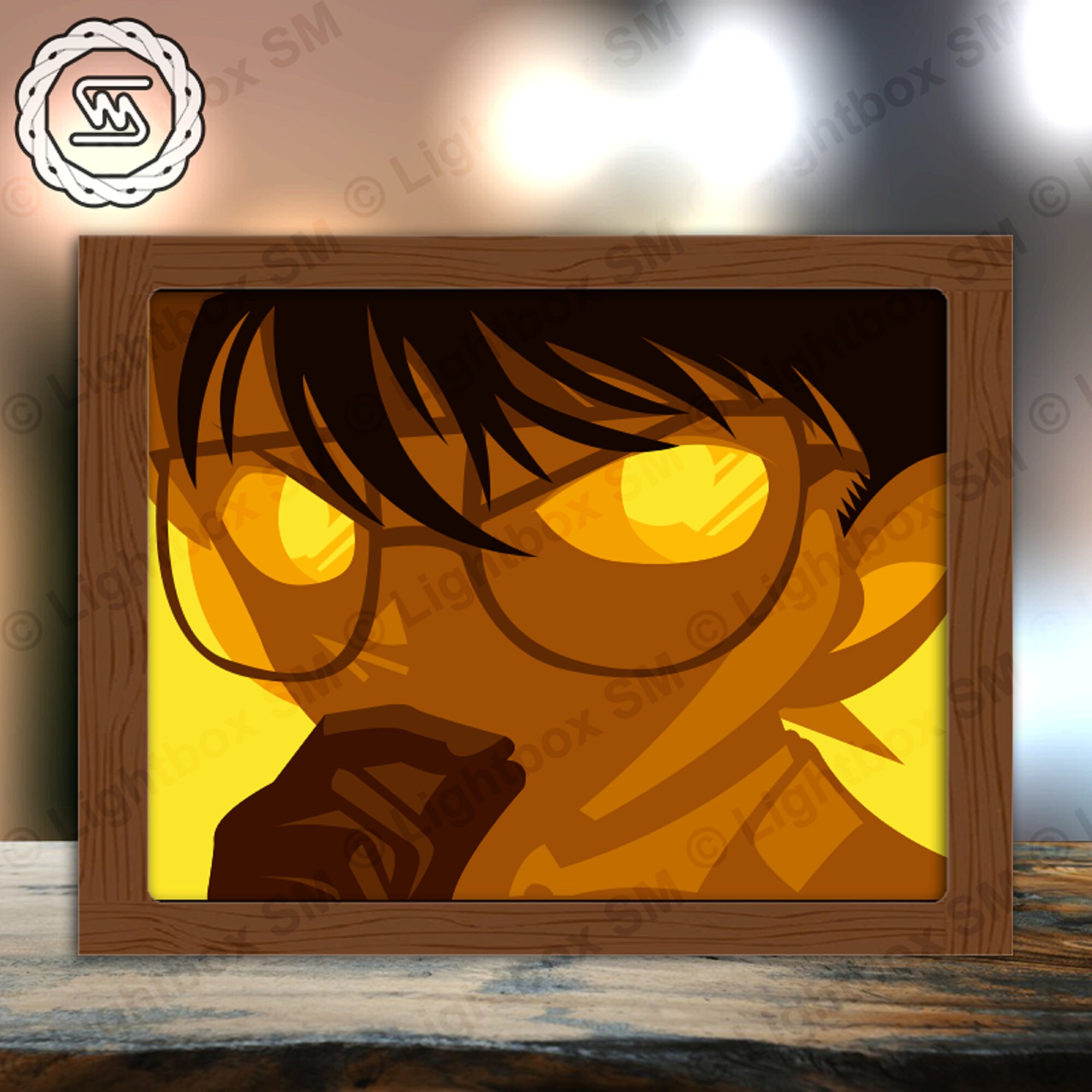 Conan Detective Animepaper Cut Light Box Template Files, 3D Papercut ...