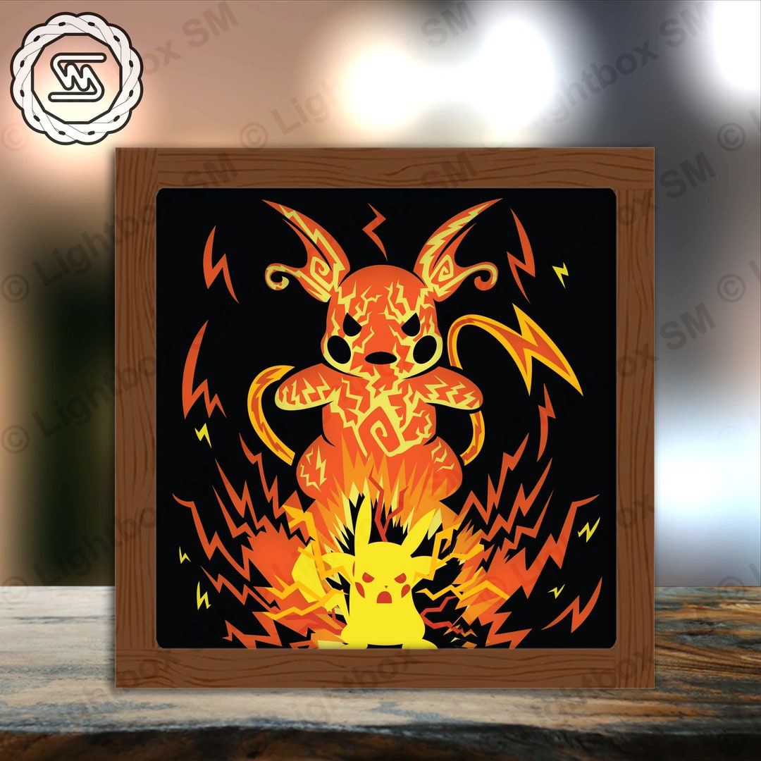 Pokemon 14 - Paper Cut Light Box Template Files, Shadow Box, 3D ...
