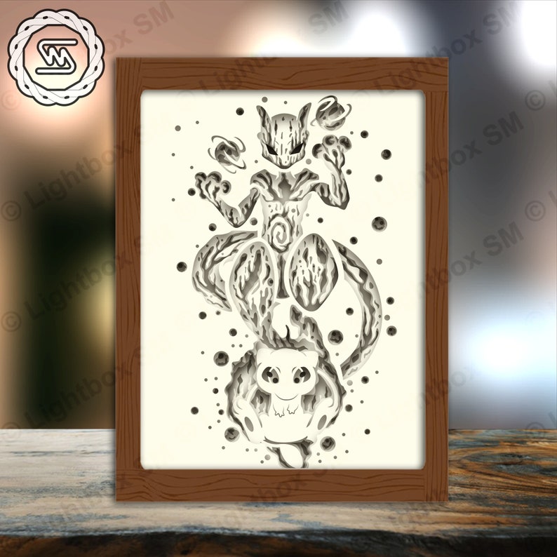 Pokemon 38 - Paper Cut Light Box Template Files, Shadow Box, 3D ...