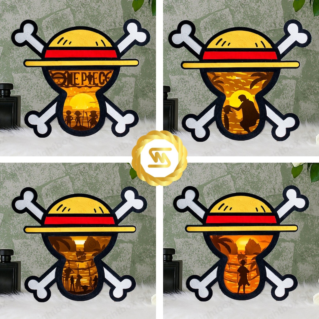 One Piece Lightbox SVG: 3D Papercut Shadow Box DIY (digital Download ...
