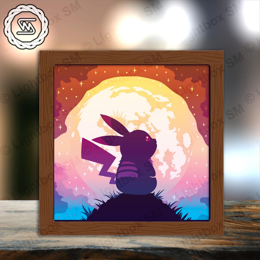Pokemon 92 Papercut Light Box Template: 3D Shadow Box SVG (digital ...