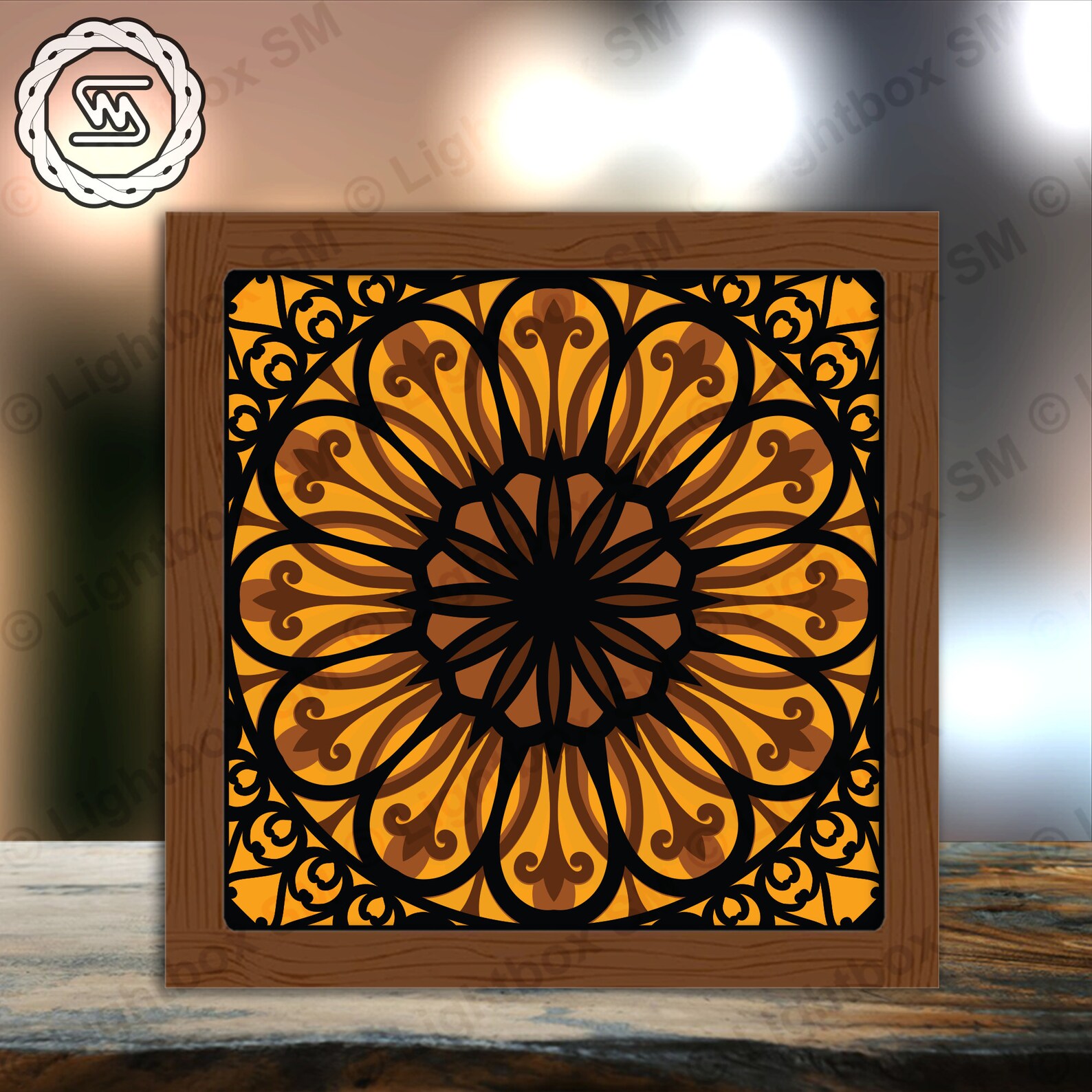 Mandala 2 - Paper Cut Light Box Template Files, Shadow Box, 3D Papercut ...