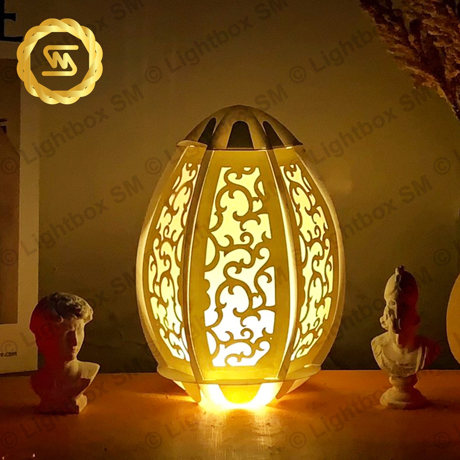 Combo 4 Get 1 Free Egg Lamp Ver 2 - Paper Cut Lamp Easter - Paper ...