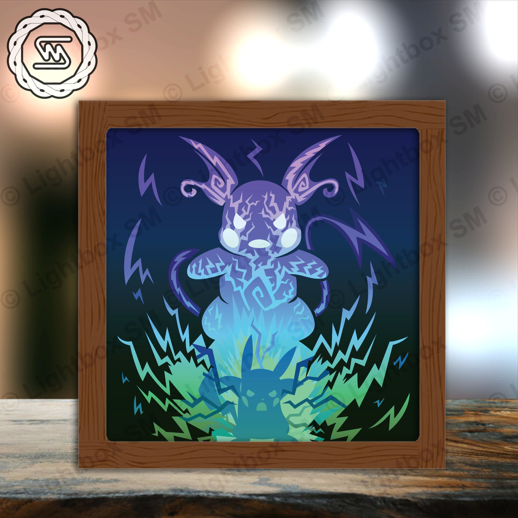 Pokemon 14 Paper Cut Light Box Template Files Shadow Box - Etsy
