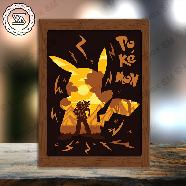 Pokemon 18 Paper Cut Light Box Template Files Shadow Box - Etsy