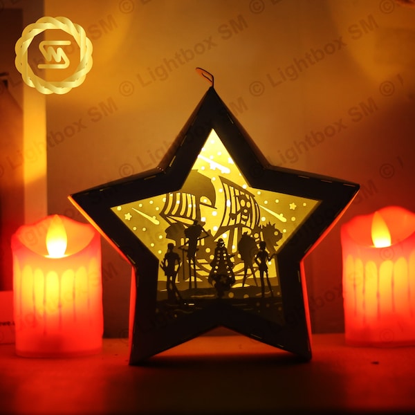 One Piece Shadow Box Template - Etsy