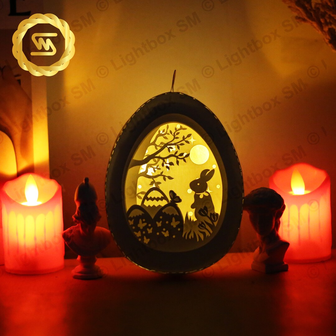 Easter Egg 2 - Paper Cut Lamp Easter - Paper Cutting Template - Easter ...