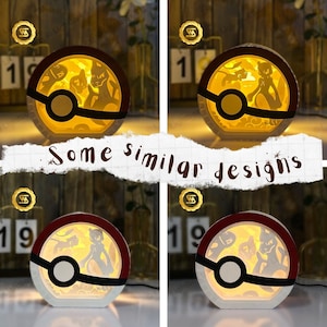 Pokeball Lightbox: 3D Papercut Shadow Box SVG File (digital Download ...