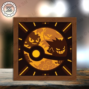 Pokemon 22 - Paper Cut Light Box Template Files, Shadow Box, 3D ...
