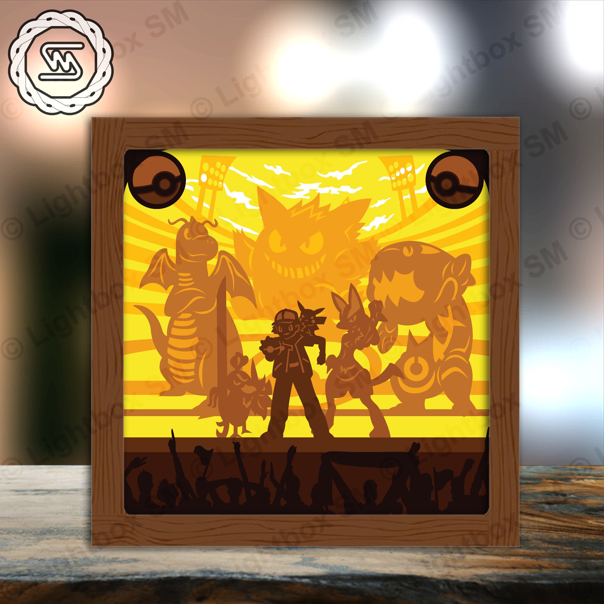 Pokemon 3 - Paper Cut Light Box Template Files, Shadow Box, 3D Papercut ...