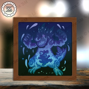Pokemon 15 - Paper Cut Light Box Template Files, Shadow Box, 3D ...