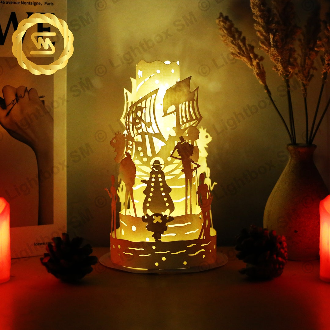 Paper Lanterns One Piece 2- Paper Cut Lamp Merry Christmas - Paper ...