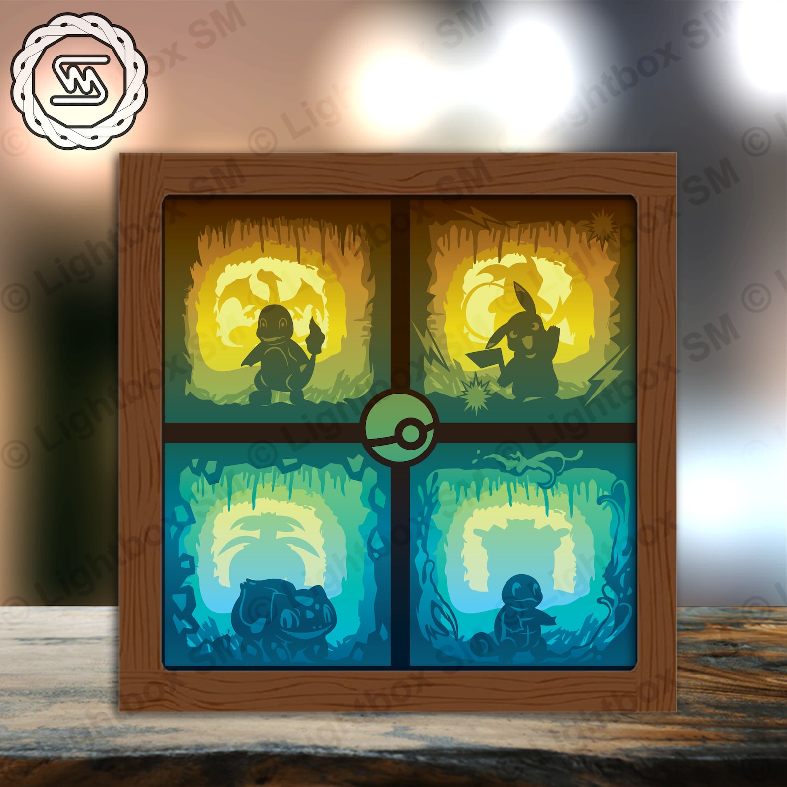 Pokemon 10 Paper Cut Light Box Template Files, Shadow Box, 3D Papercut Lightbox Svg File DIY ...