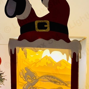 Stitch Santa Claus Chimney Box - Paper Cut Light Box Template Files ...