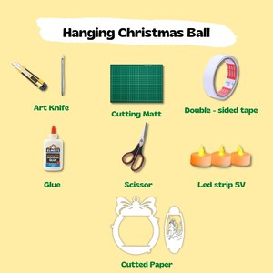 3D Hanging Christmas Ball Lantern christmas Xmas 3D, Cricut, Silhouette ...