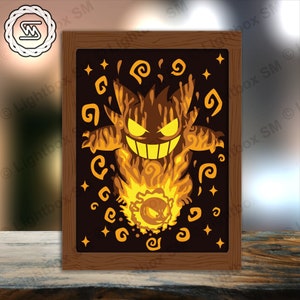 Pokemon 19 - Paper Cut Light Box Template Files, Shadow Box, 3D ...