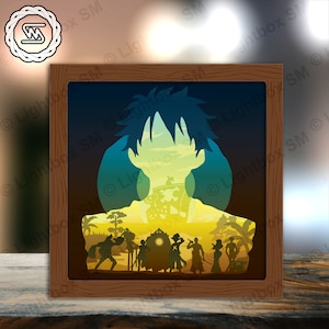 One Piece Paper Cut Light Box Template: 3D Shadow Box SVG (digital ...
