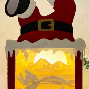 Stitch Santa Claus Chimney Box - Paper Cut Light Box Template Files ...