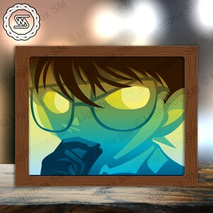Conan Detective Animepaper Cut Light Box Template Files, 3D Papercut ...