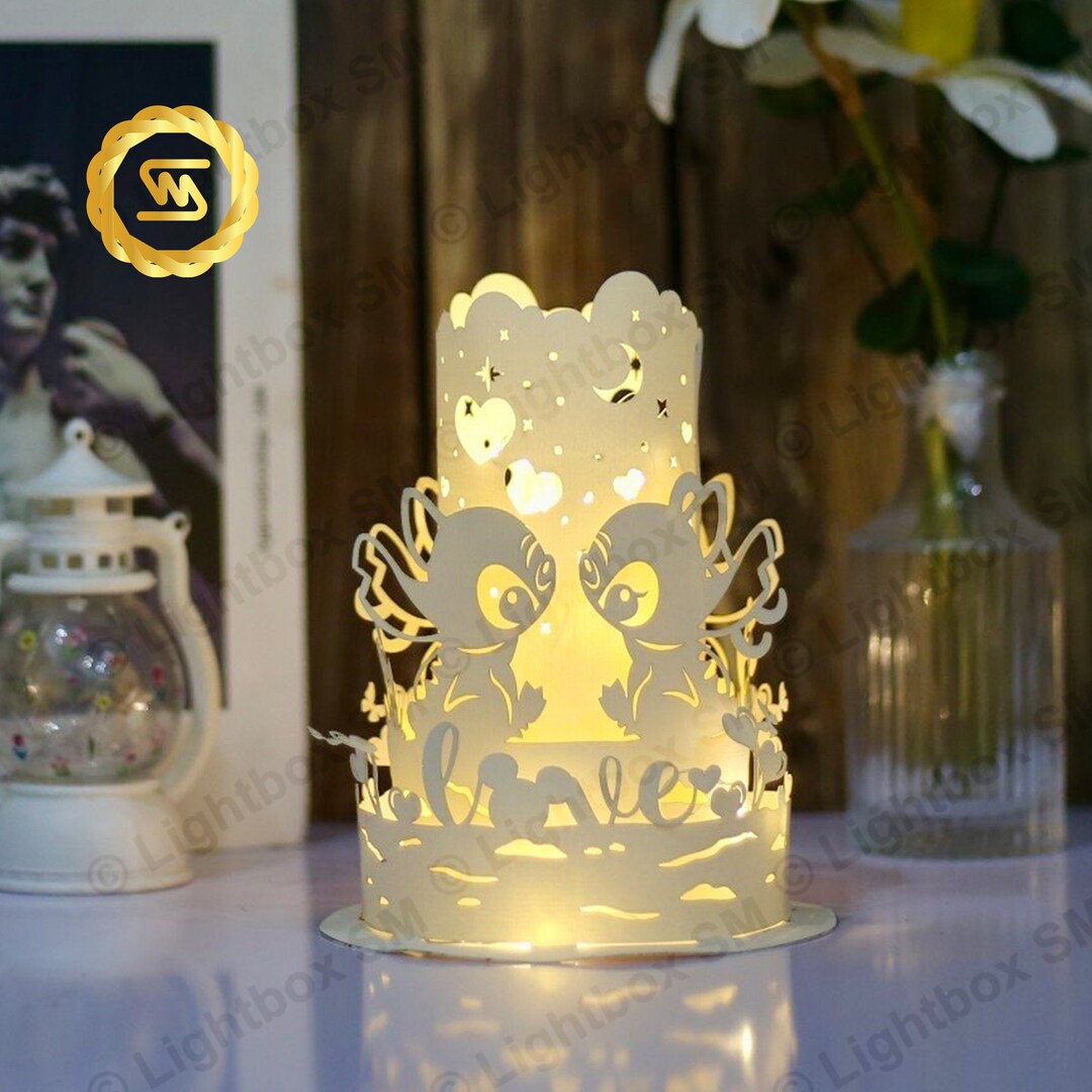 Christmas Paper Cut Light Box: Stitch Lantern Template (digital ...