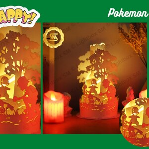 Paper Lanterns Pokemon 1 - Paper Cut Lamp Merry Christmas - Paper ...