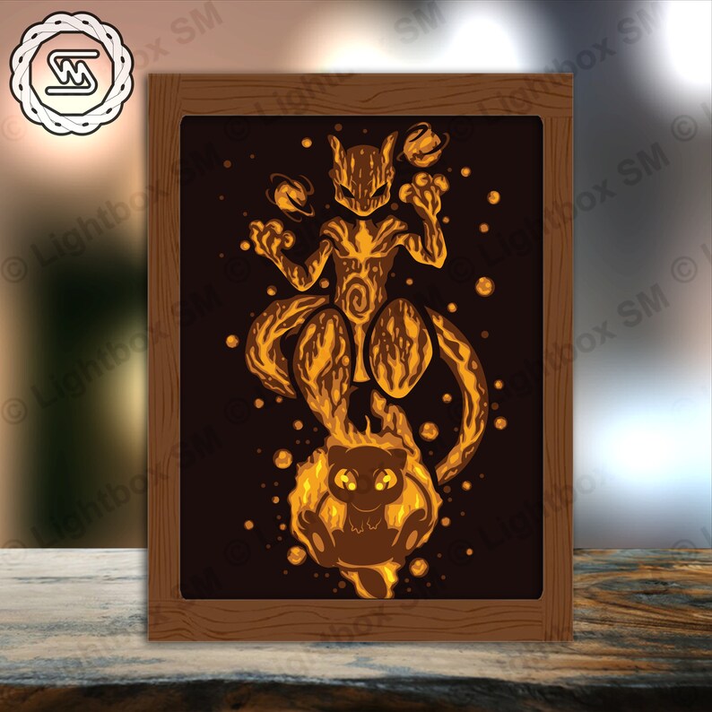Pokemon 38 - Paper Cut Light Box Template Files, Shadow Box, 3D ...