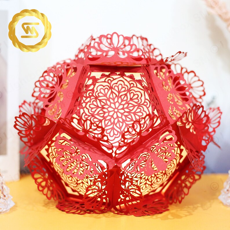 Mandala Pentagon Lantern christmas Xmas 3D Cricut - Etsy