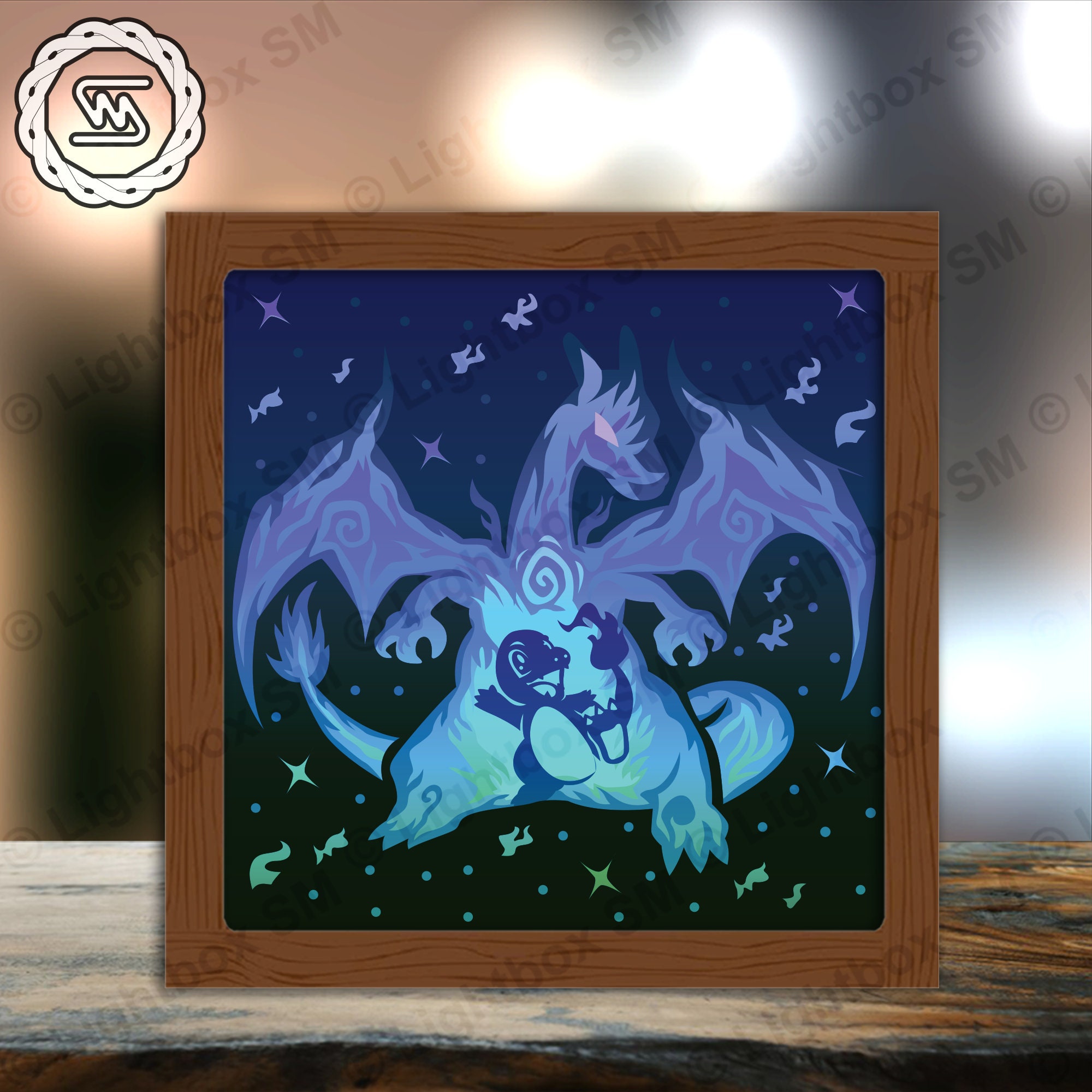 Pokemon 13 Paper Cut Light Box Template Files Shadow Box - Etsy