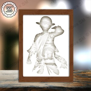 One Piece Paper Cut Light Box Template: 3D Shadow Box SVG (digital ...