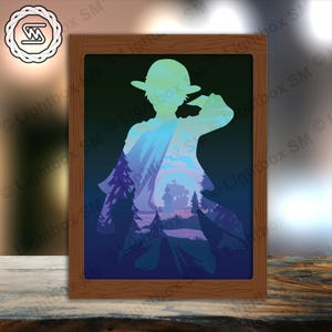 One Piece Paper Cut Light Box Template: 3D Shadow Box SVG (digital ...
