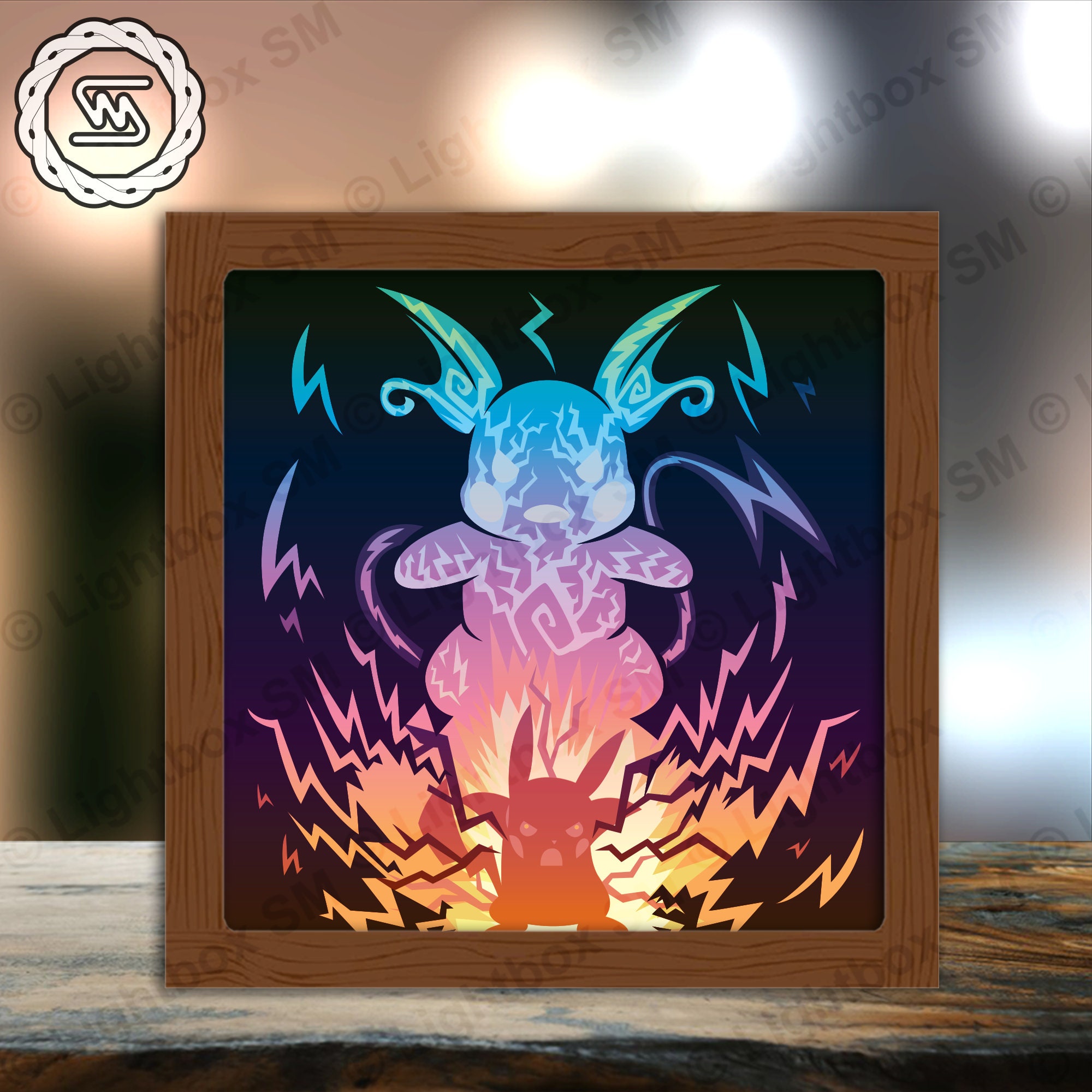 Pokemon 14 Paper Cut Light Box Template Files Shadow Box - Etsy