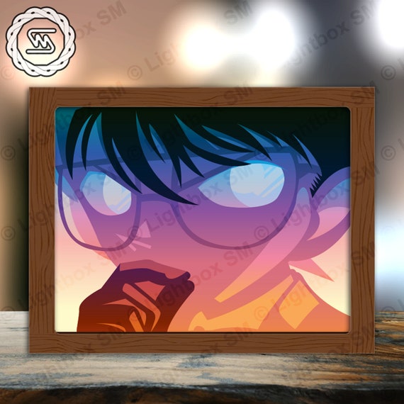 Conan Detective Animepaper Cut Light Box Template Files 3D - Etsy