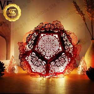 Mandala Pentagon Lantern -christmas - Xmas -3D, Cricut, Silhouette - Etsy