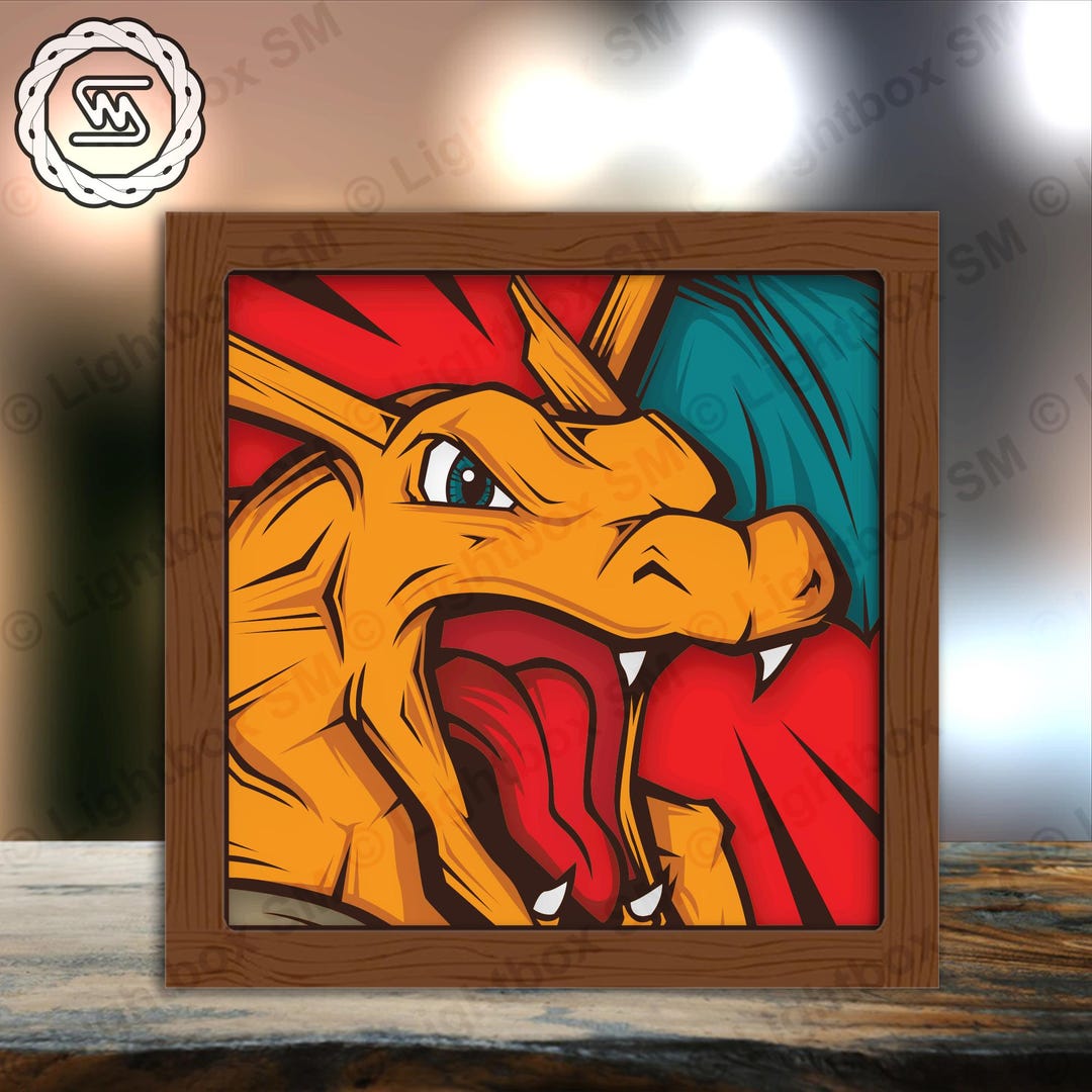 Pokemon 55 - Paper Cut Light Box Template Files, Shadow Box, 3D ...