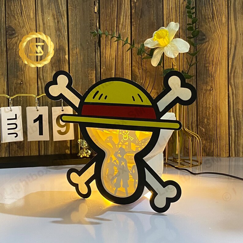 One Piece Lightbox Ver 2: 3D Papercut Shadow Box SVG File (digital ...