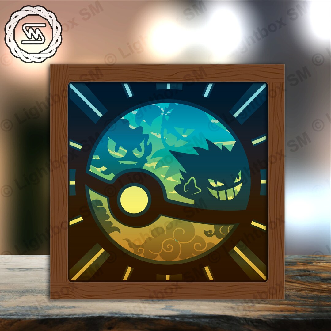 Pokemon 22 - Paper Cut Light Box Template Files, Shadow Box, 3D Papercut Lightbox Svg File DIY ...