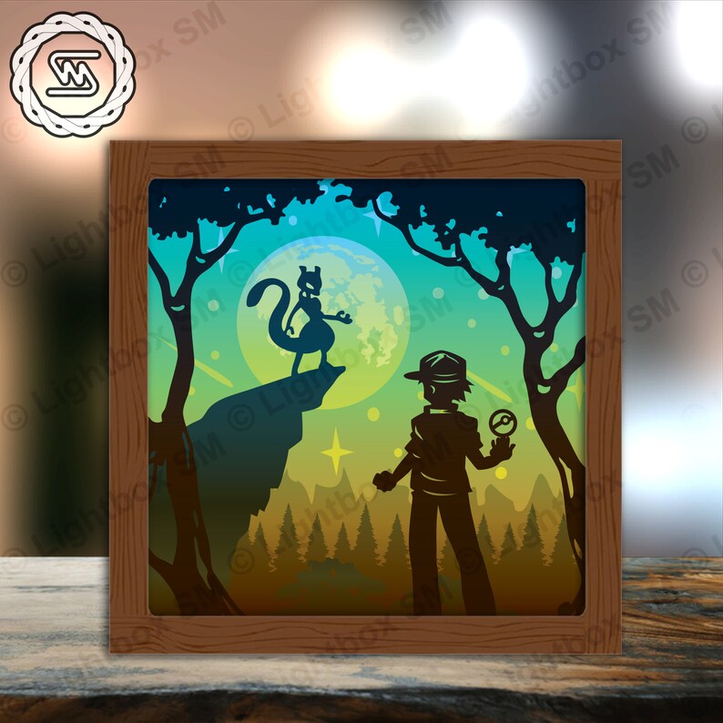Pokemon 2 - Paper Cut Light Box Template Files, Shadow Box, 3D Papercut ...