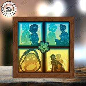 Anime - Paper Cut Light Box Template Files, Shadow Box, 3D Papercut ...