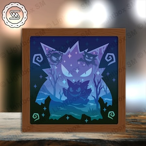 Pokemon 4 - Paper Cut Light Box Template Files, Shadow Box, 3D Papercut ...