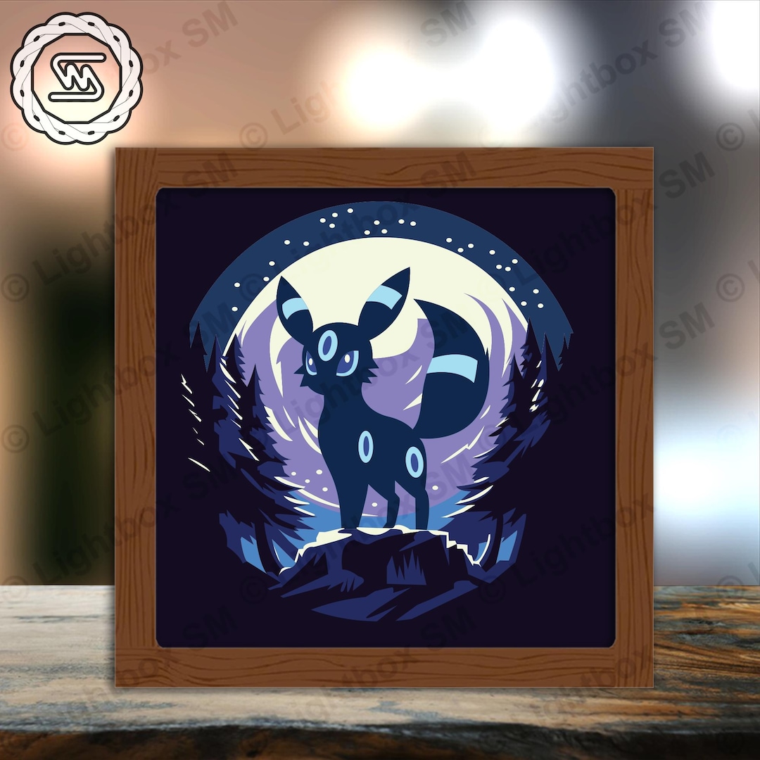 Pokemon P5 Paper Cut Light Box Template: 3D Shadow Box SVG (digital ...