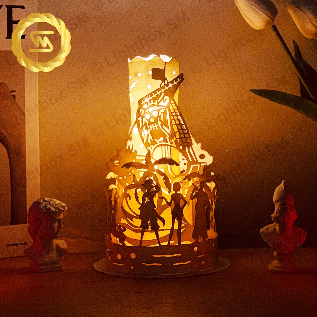Paper Lanterns One Piece 3- Paper Cut Lamp Merry Christmas - Paper ...
