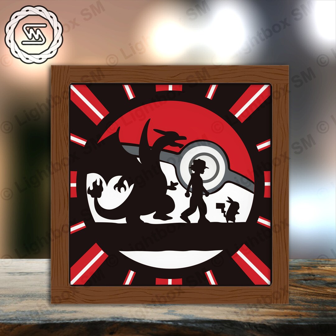 Pokemon 35 - Paper Cut Light Box Template Files, Shadow Box, 3D ...